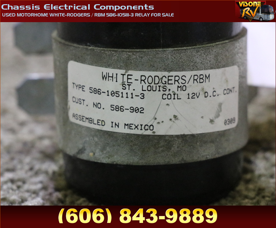 RV Chassis Parts USED MOTORHOME WHITE-RODGERS / RBM 586-105111-3 RELAY ...
