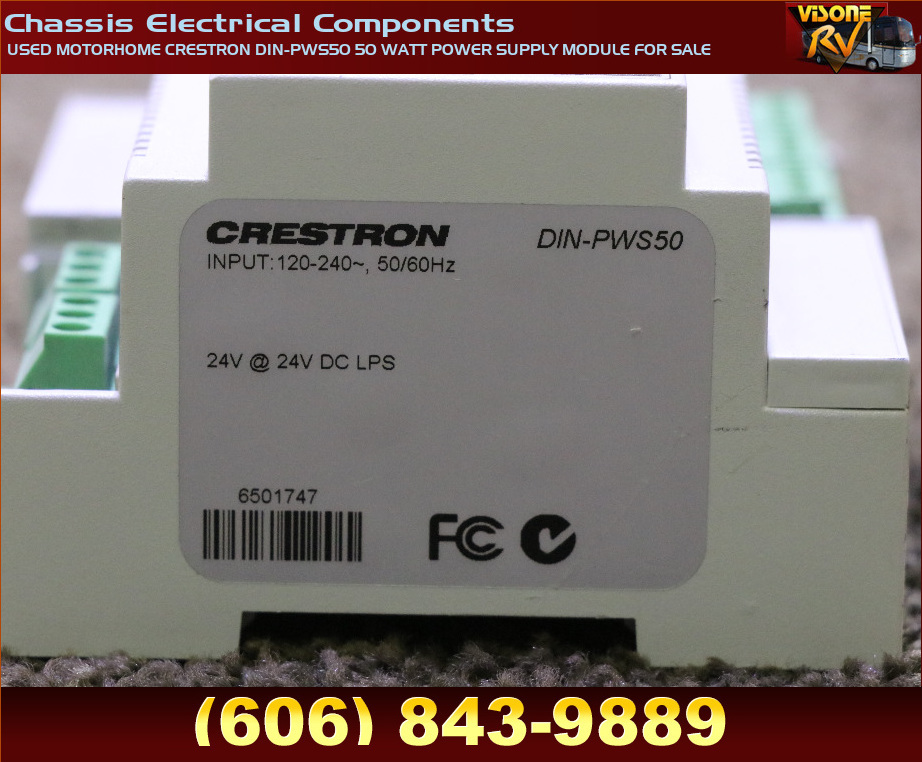 RV Chassis Parts USED MOTORHOME CRESTRON DIN-PWS50 50 WATT POWER SUPPLY ...