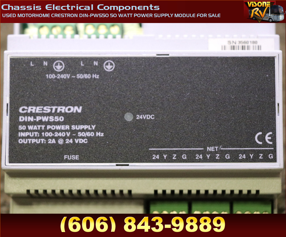 RV Chassis Parts USED MOTORHOME CRESTRON DIN-PWS50 50 WATT POWER SUPPLY ...