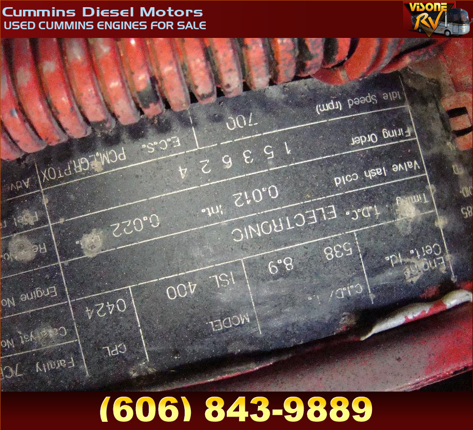 RV Chassis Parts USED CUMMINS ENGINES FOR SALE | CUMMINS ISL 400 2007 ...
